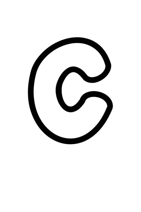 Free Printable Bubble Letter Stencils Bubble Letter C Bubble Letters Alphabet Lettering