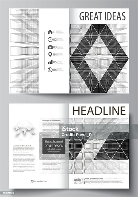 Zakelijke Sjablonen Voor Bi Vouw Brochure Tijdschrift Flyer Brochure Of