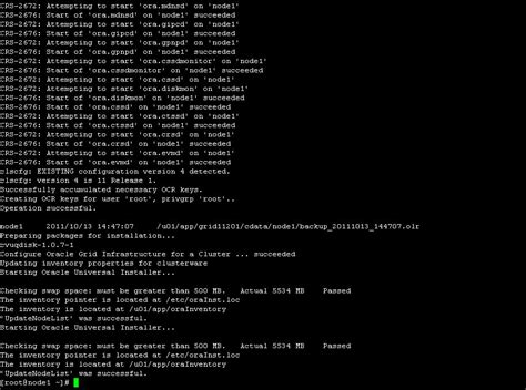 Screenshots Of Upgrade Of 11gr1 Crs To 11gr2 Grid Infrastructure On Linux 5