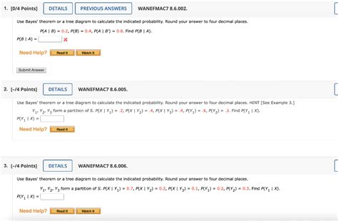 solved wanefmac7 8 6 002 use bayes theorem or a tree