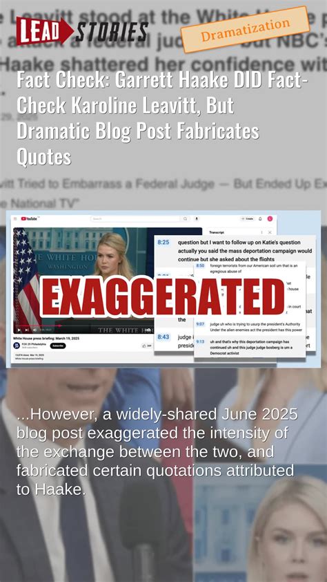 Fact Check Garrett Haake Did Fact Check Karoline Leavitt
