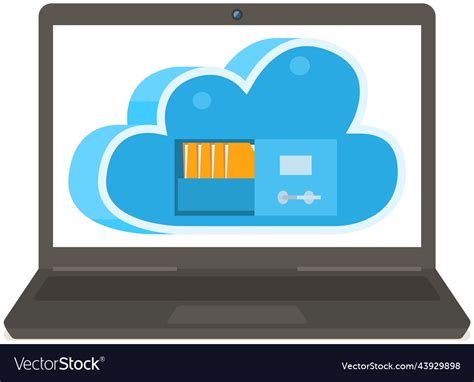 Business Technology Storage Cloud Server Service Vector Image