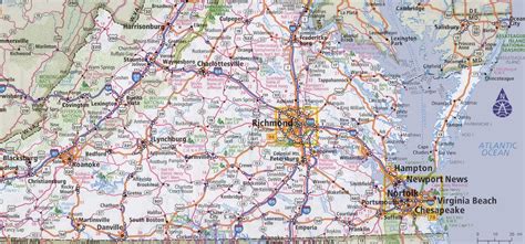 Printable Virginia Map With Cities
