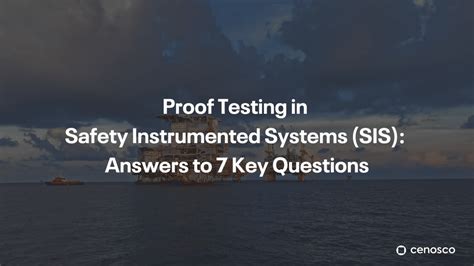 Proof Testing In Safety Instrumented Systems Cenosco