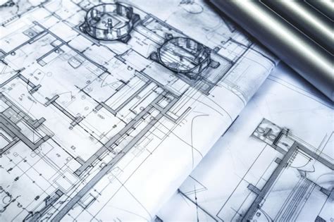 premium ai image a blueprint with a pencil on top representing the