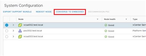 VCSA Converge External PSC To Embedded PSC Using Converge Tool