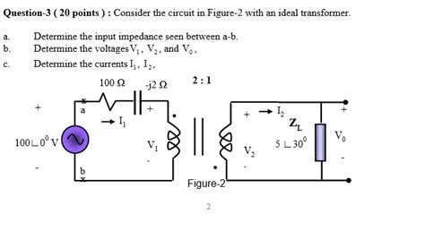SOLVED Question 3 20 Points Consider The Circuit In Figure 2 With