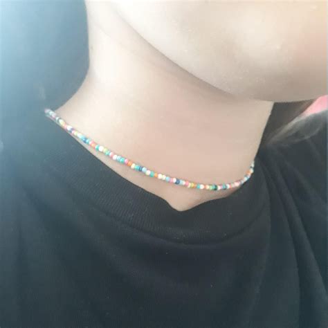 Multi Color Necklace Color Bead Choker Fresh And Summer Jewelry