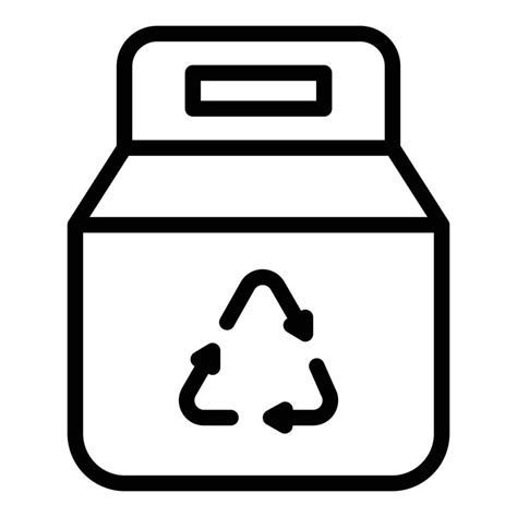 Icono De Bolsa Reciclable Estilo De Esquema Vector En Vecteezy