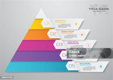 각 수준에서 텍스트에 대 한 공간이 5 단계 피라미드 Eps 10입니다 0명에 대한 스톡 벡터 아트 및 기타 이미지 0명 3차원 형태 Istock