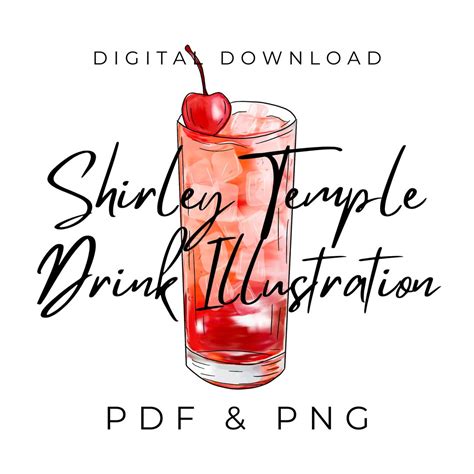 Shirley Temple Drink Digital Download Wedding Drink Wedding Bar Sign