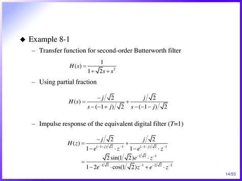 Chapter 8 Design Of Infinite Impulse Response Iir Digital Filter Ppt Download