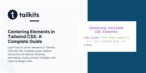 Centering Elements In Tailwind Css A Complete Guide Tailkits