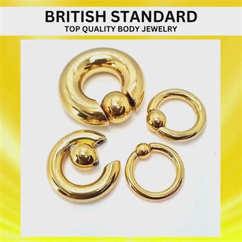 Gold Prince Albert Piercing Jewelry Pa Ring Captive Bead Hoop 8g To