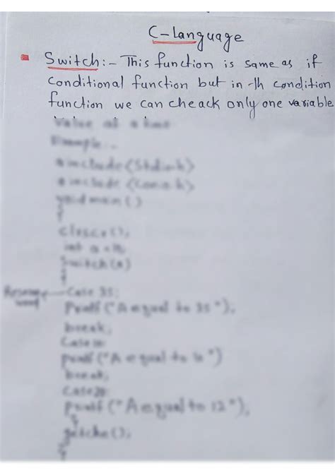 SOLUTION Switch Function In C Language Studypool
