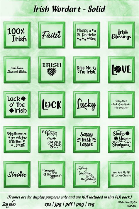 Irish Wordart Zen Plr