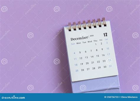 Calendario Mensual De Escritorio Para Diciembre De 2022 En Un Fondo