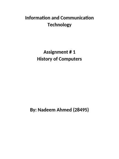 Computing Basics Chapter 1 History Of Computers Pdf Home And Garden
