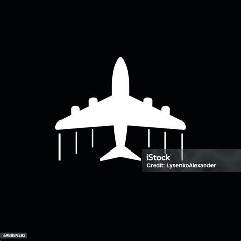 Icône De Lavion Illustration Vectorielle Plane Avion Sur Fond Gris