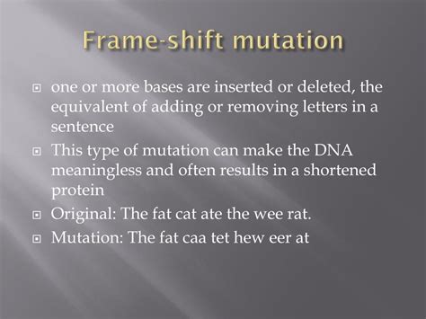 Ppt Types Of Mutations Powerpoint Presentation Free Download Id