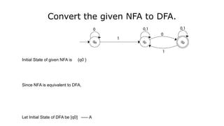Automata Theory Nfa To Dfa Conversion Pptx