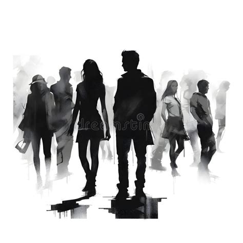 People Silhouette Isolated Human Person Male Female Business Black