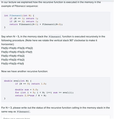 Solved In Our Lecture We Explained How The Recursive Chegg