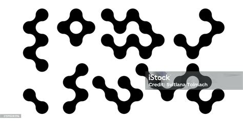 Meta Balls Connected Morph Dots Liquid Blobs Fluid Rounded Design Elements For Logo Icon Tag