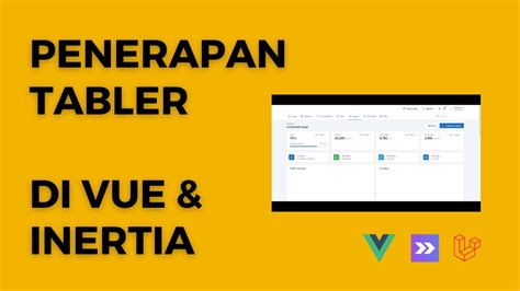Implementasi Template Tabler Ke Laravel Vue Inertia Youtube