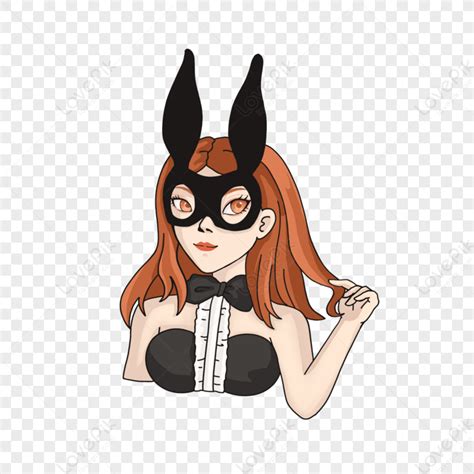 가면 섹시 토끼 일러스트 걸 캐릭터 마스크 손 졸업 섹시한 토끼 소녀 Png 일러스트 무료 다운로드 Lovepik