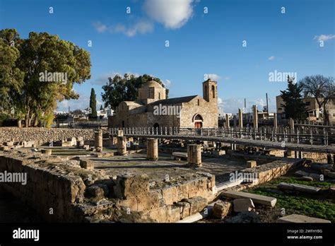 Paphos Cyprus December 23 2023 Agia Kyriaki Historical Catholic