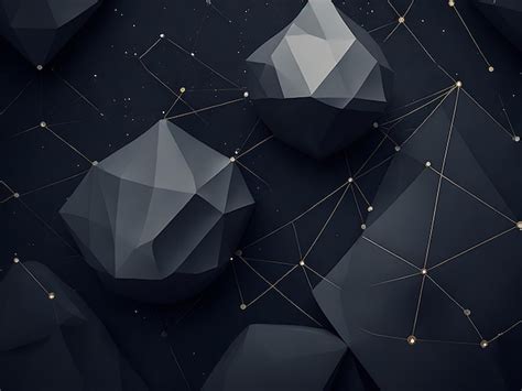Premium Photo Abstract Polygonal Space Low Poly Dark Background With Connecting Dots And Lines