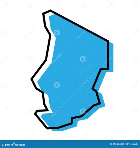 Chad Simplified Vector Map 310896394