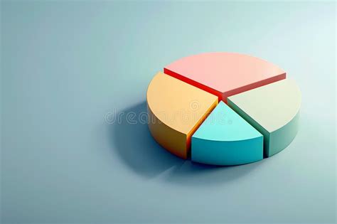 3d Pie Chart With Shadows And Copy Space Stock Illustration Illustration Of Percentage