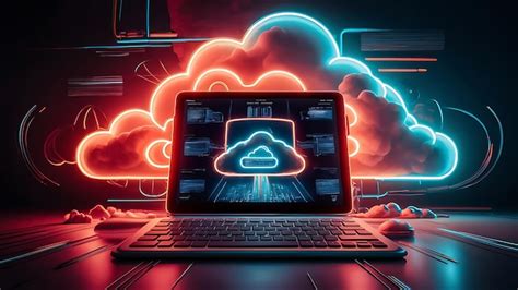 Comprehensive Cloud Computing Infrastructure Hybrid Cloud Network Concept Background Premium