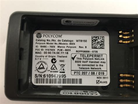 Polycom Spectralink 8020 Wireless Ip Cordless Phone Wtb150 Free S H Ebay