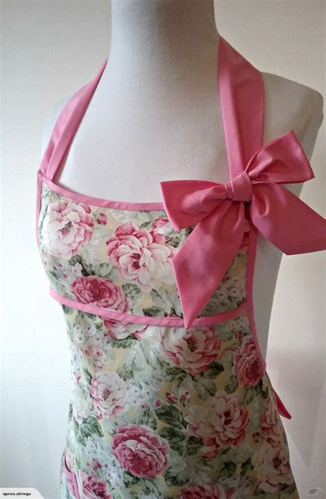 Shabby Chic Apron Pastel Floral Full Apron Shabby Chic Pastel