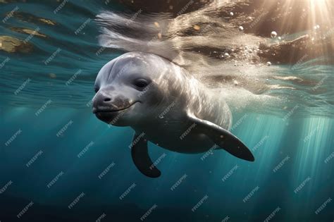 Premium Ai Image Vaquita The Worlds Smallest Porpoise Species Swimming In Its Natural Habitat