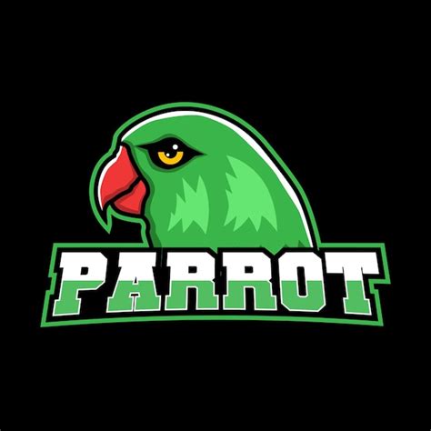 Modelo De Vetor De Logotipo De Jogos De Esports De Mascote De Arara