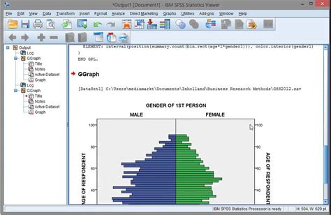 spss pyramid histogram youtube