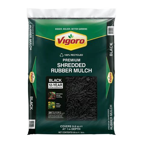 Reviews For Vigoro 0 8 Cu Ft Bagged Black Recycled Rubber Shredded