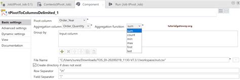 Talend Pivot Columns