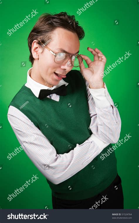 Flirting Nerd Trying Look Sexy Making Stock Photo Shutterstock