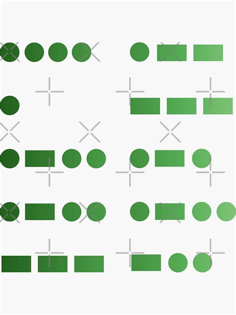 hello world morse code in green gradient sticker for sale by