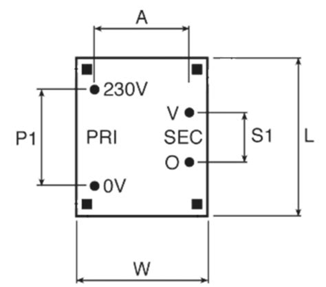VB Block Block V Ac Output Through Hole PCB Transformer