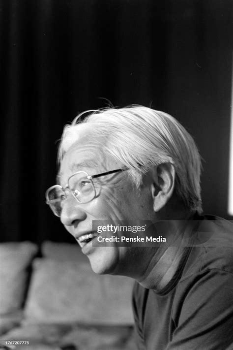 Akio Morita Cofounder Of Sony Poses For Portraits While Publicizing