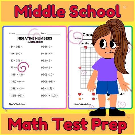 Check In Test Middle School Math Mixed Review Assessment Quiz Worksheets Library