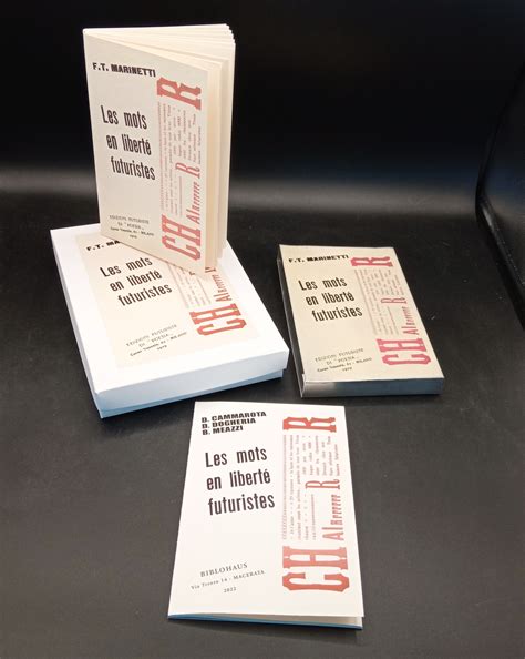 Filippo Tommaso Marinetti LES MOTS EN LIBERTÉ FUTURISTES Biblohaus