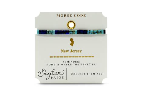 Skylar Paige New Jersey Morse Code Tila Beaded Bracelet Stia Jewelry