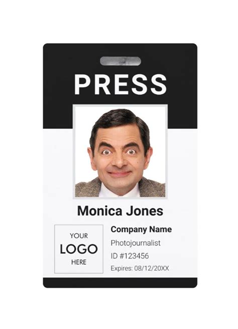 Press Photojournalist Pass Card Template In Psd Format Oxtempl